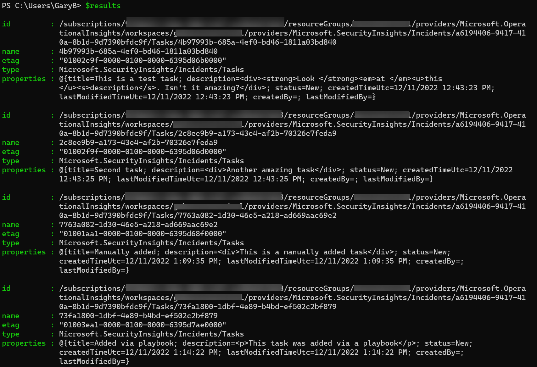 Adding Tasks To A Microsoft Sentinel Incident Via Rest Api Yet Another Security Blog