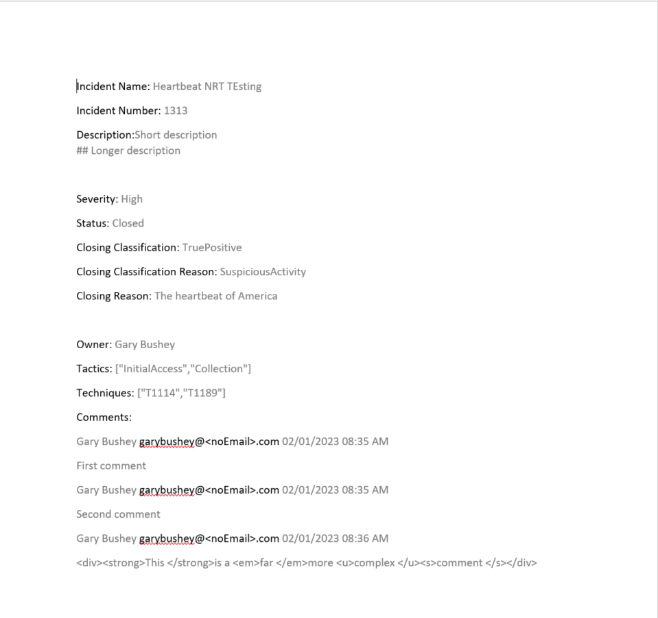 Create a Word Document report from a Microsoft Sentinel Incident – Yet ...